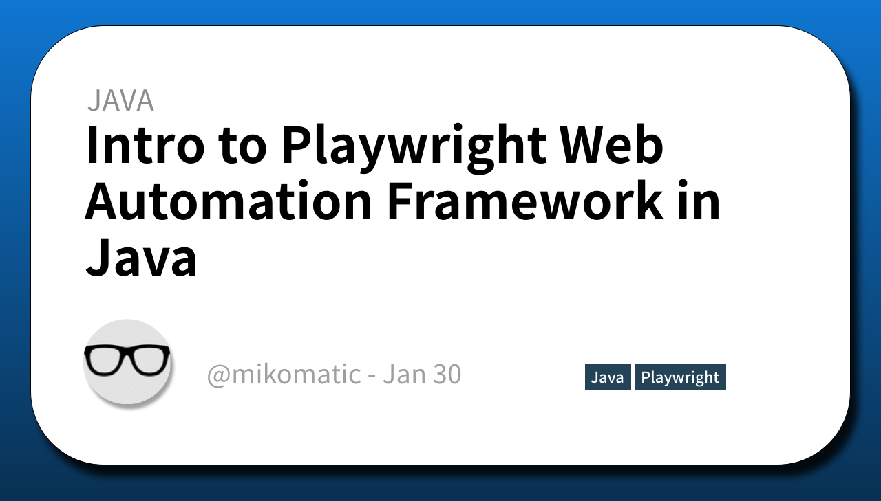 Intro To Playwright Web Automation Framework In Java Miguel Codes